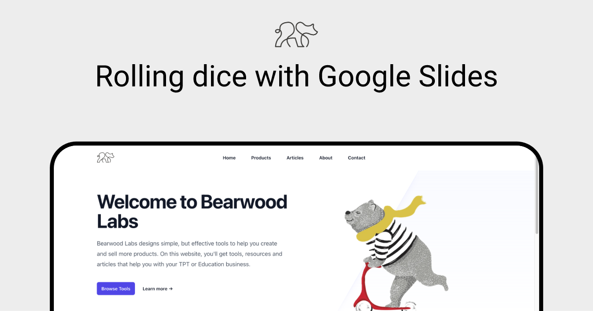 Rolling dice with Google Slides
