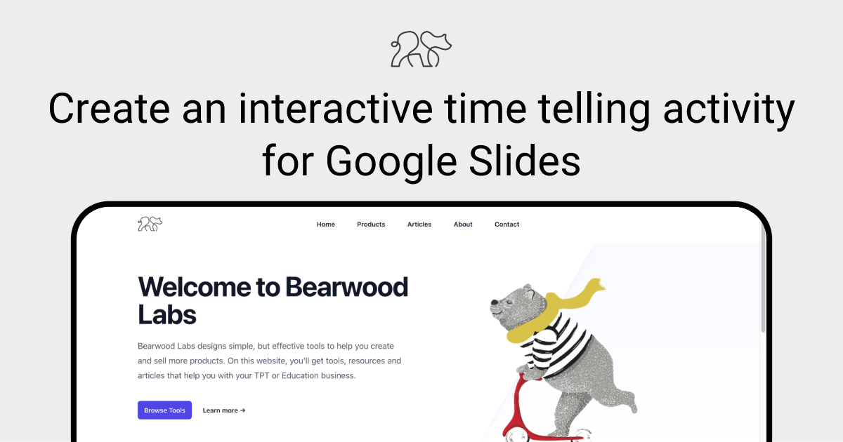 Create an interactive time telling activity for Google Slides