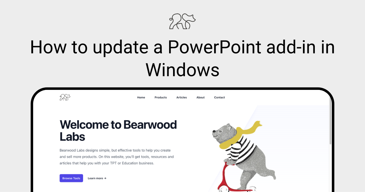 How to update a PowerPoint add-in in Windows